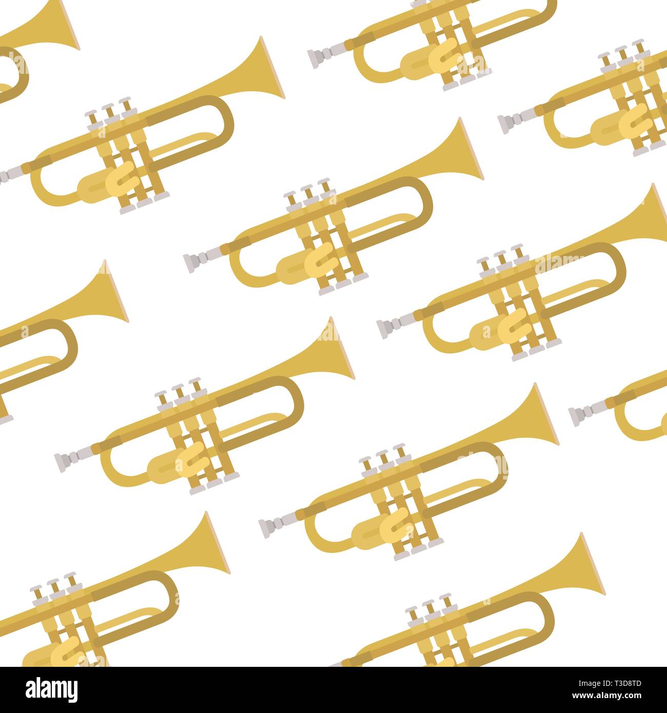 trumpet musical instrument pattern Stock Vector Image & Art - Alamy