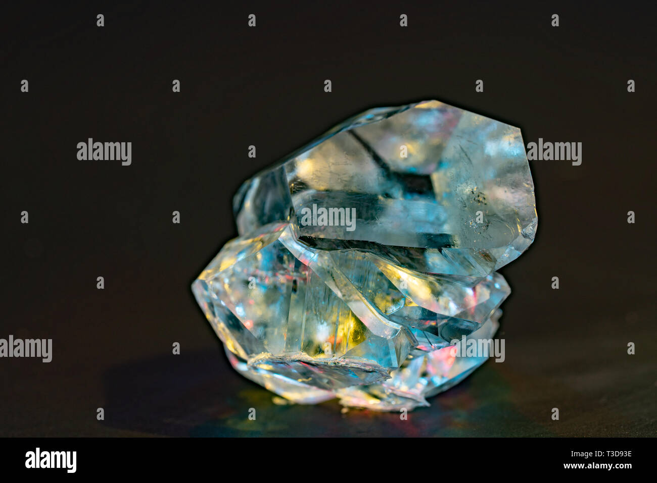 Gemstone nugget. Clear rough diamond Stock Photo - Alamy