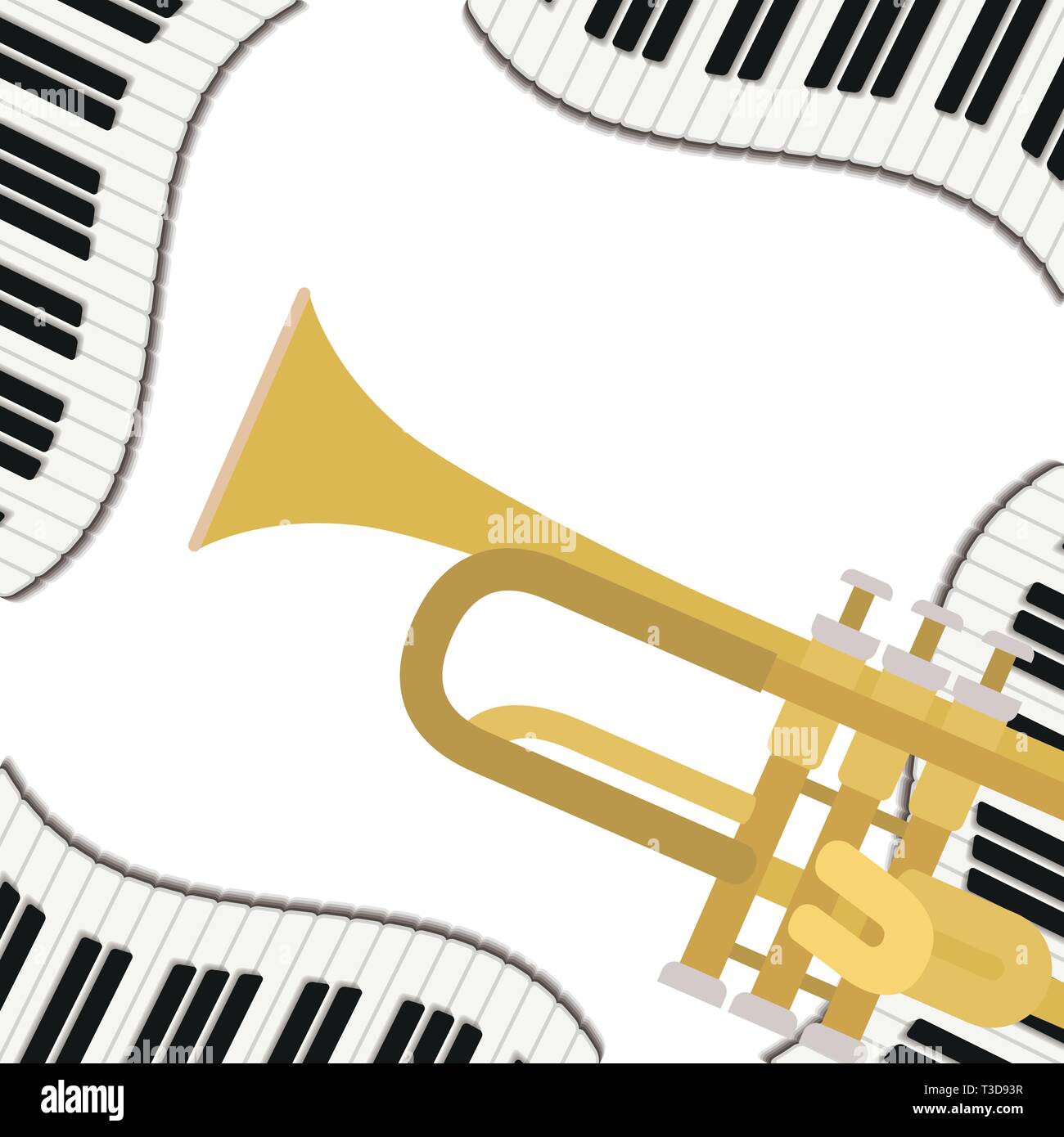 trumpet musical instrument pattern Stock Vector Image & Art - Alamy