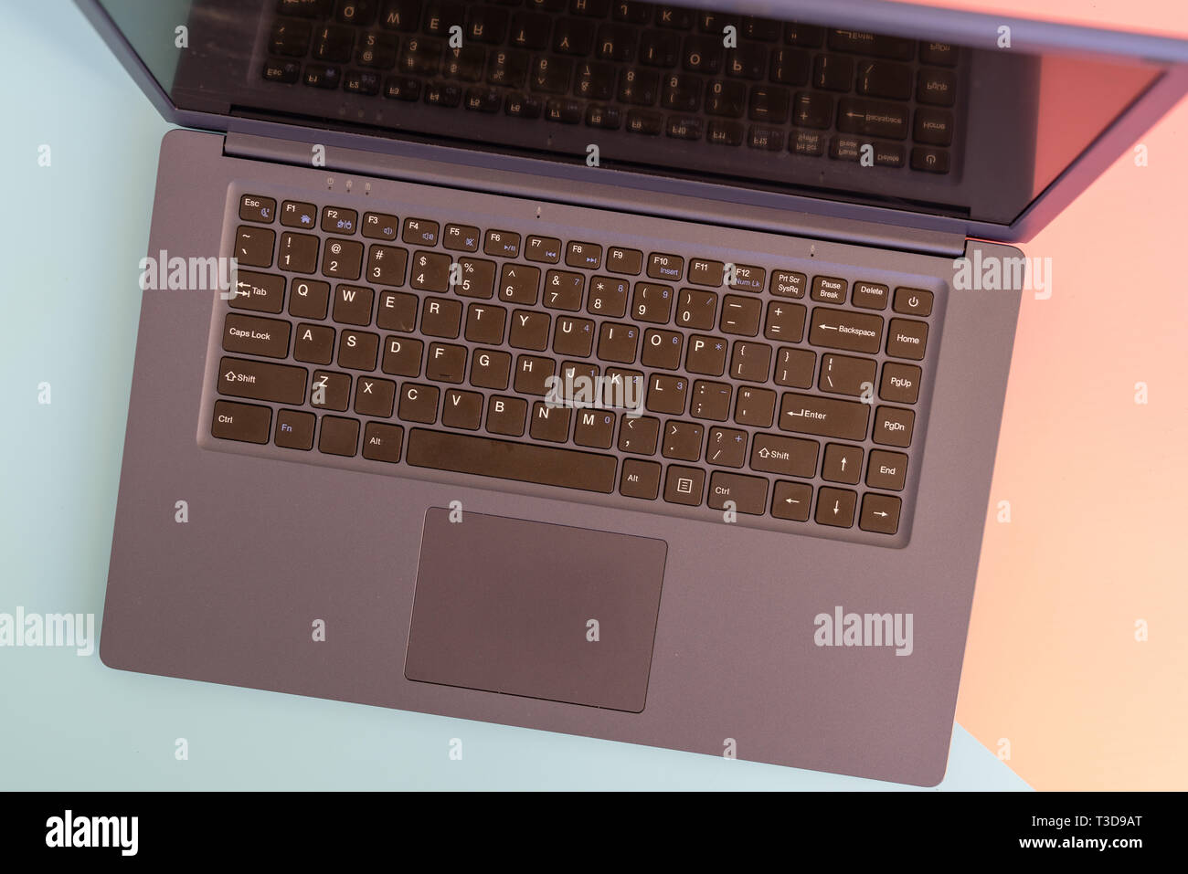 Laptop top view Stock Photo - Alamy