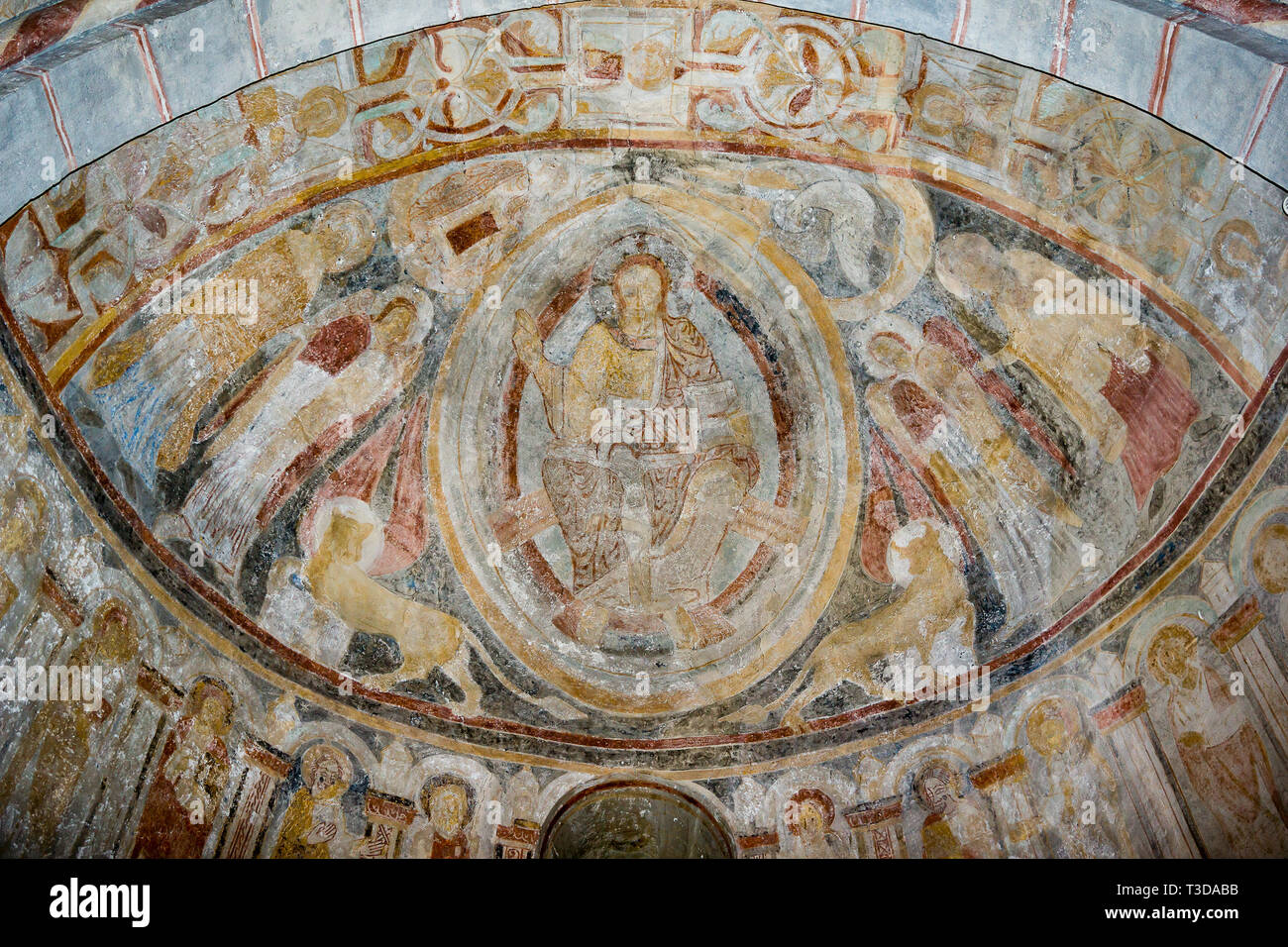 Christ in the mercy seat, a repainting of the Romanesque image of ...