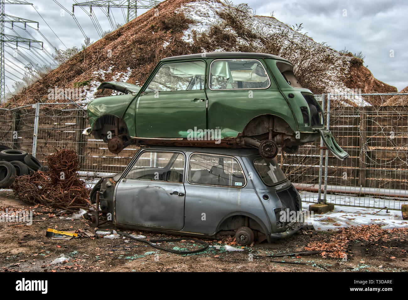 Old Metal on Scrapyard Stock Photo - Alamy