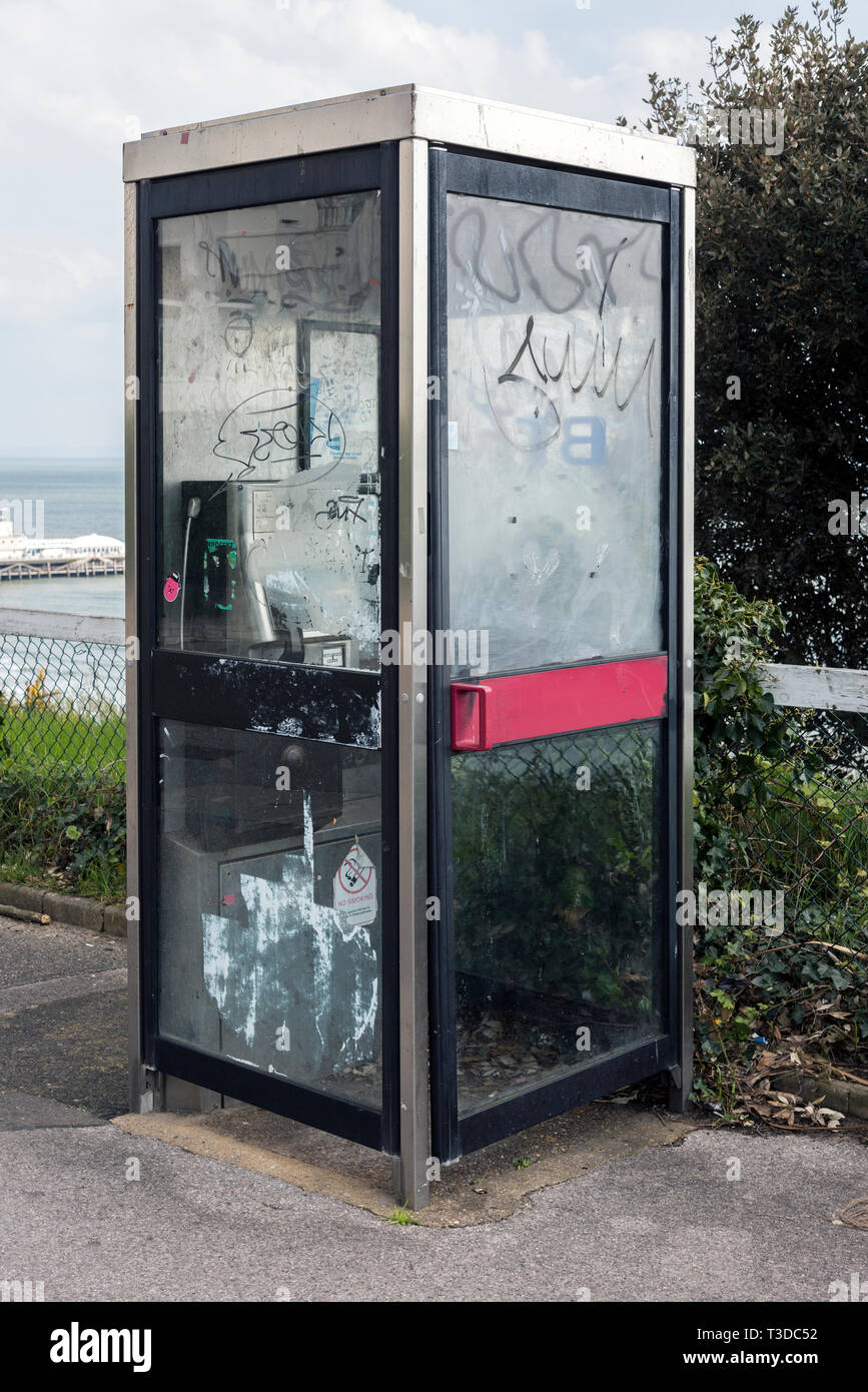 Public Phone Box Stock Photo - Alamy