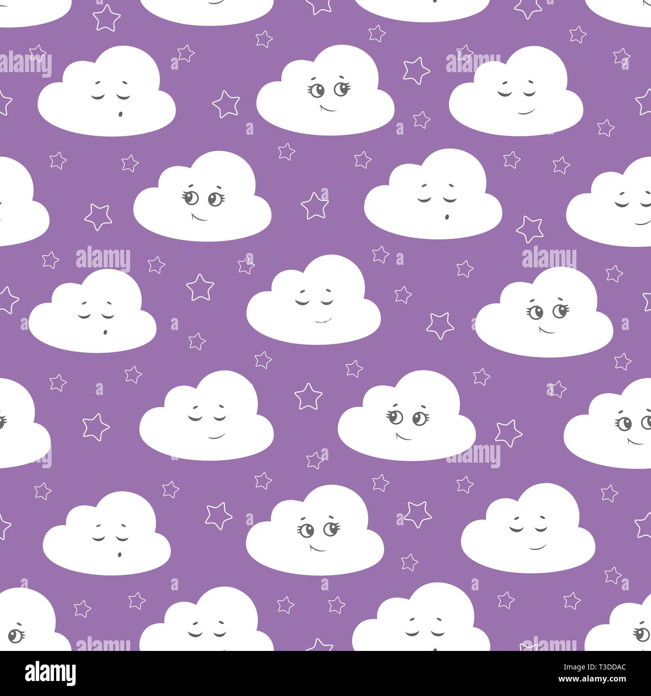 vector illustration baby seamless pattern. Children seamless pattern ...