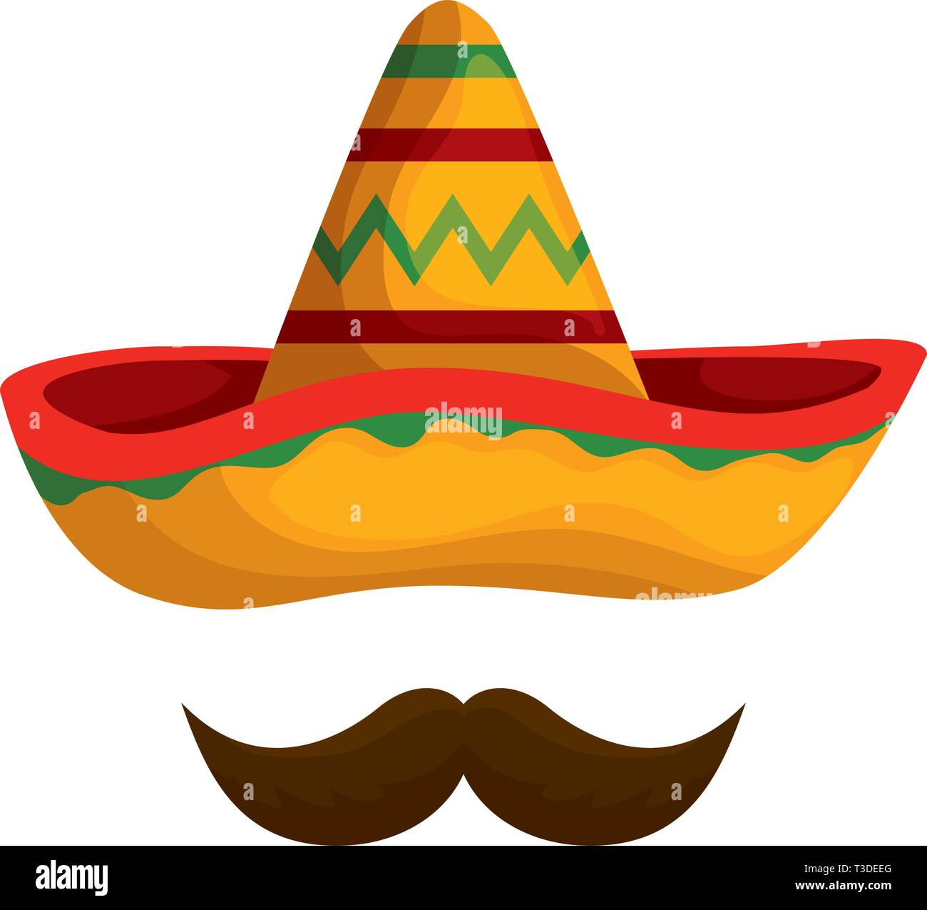 mexican hat mariachi with mustache Stock Vector Image & Art - Alamy