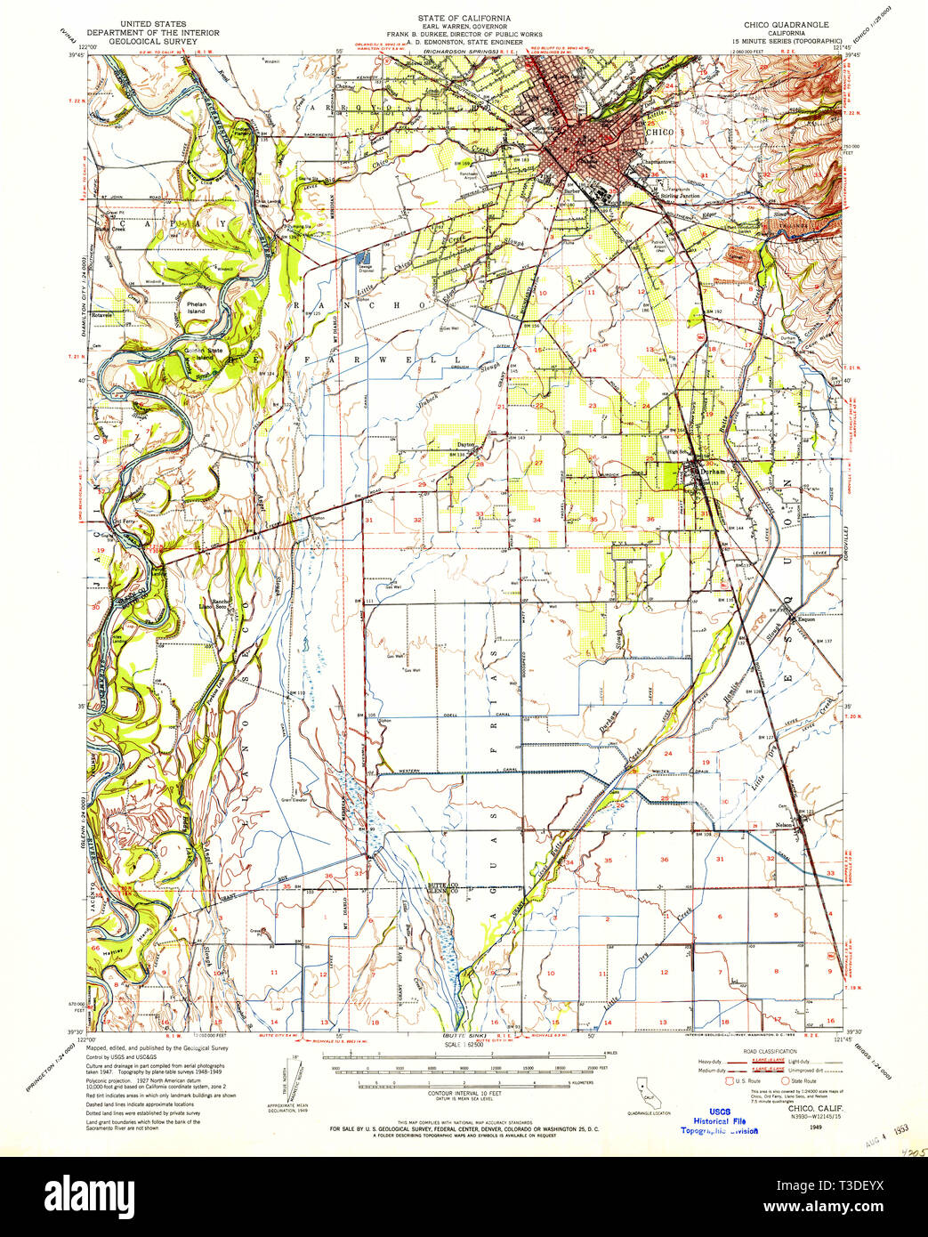 Map of chico hi-res stock photography and images - Alamy