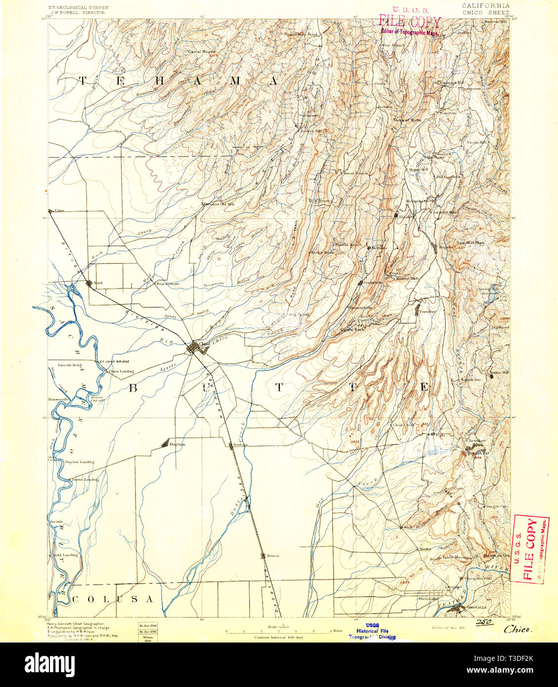 Map of chico hi-res stock photography and images - Alamy