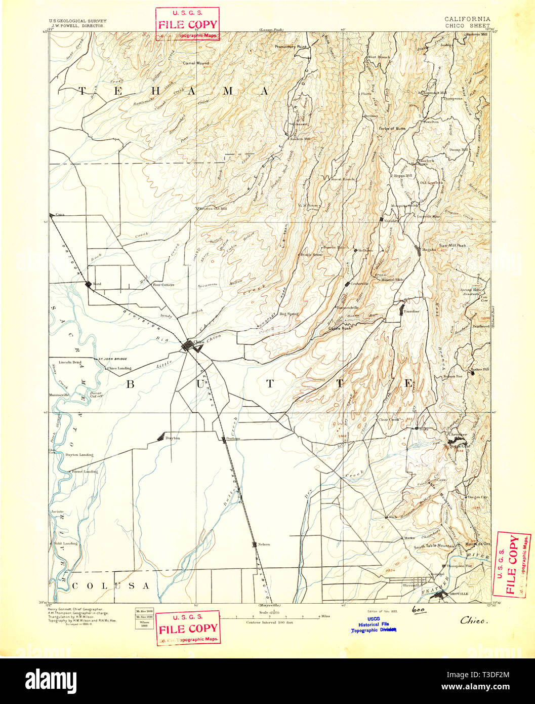 Map of chico hi-res stock photography and images - Alamy