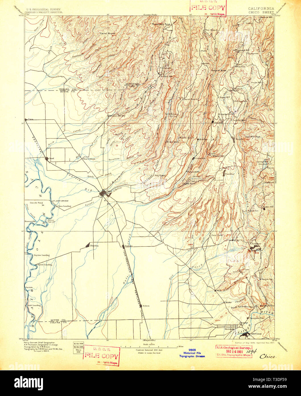 Map of chico hi-res stock photography and images - Alamy
