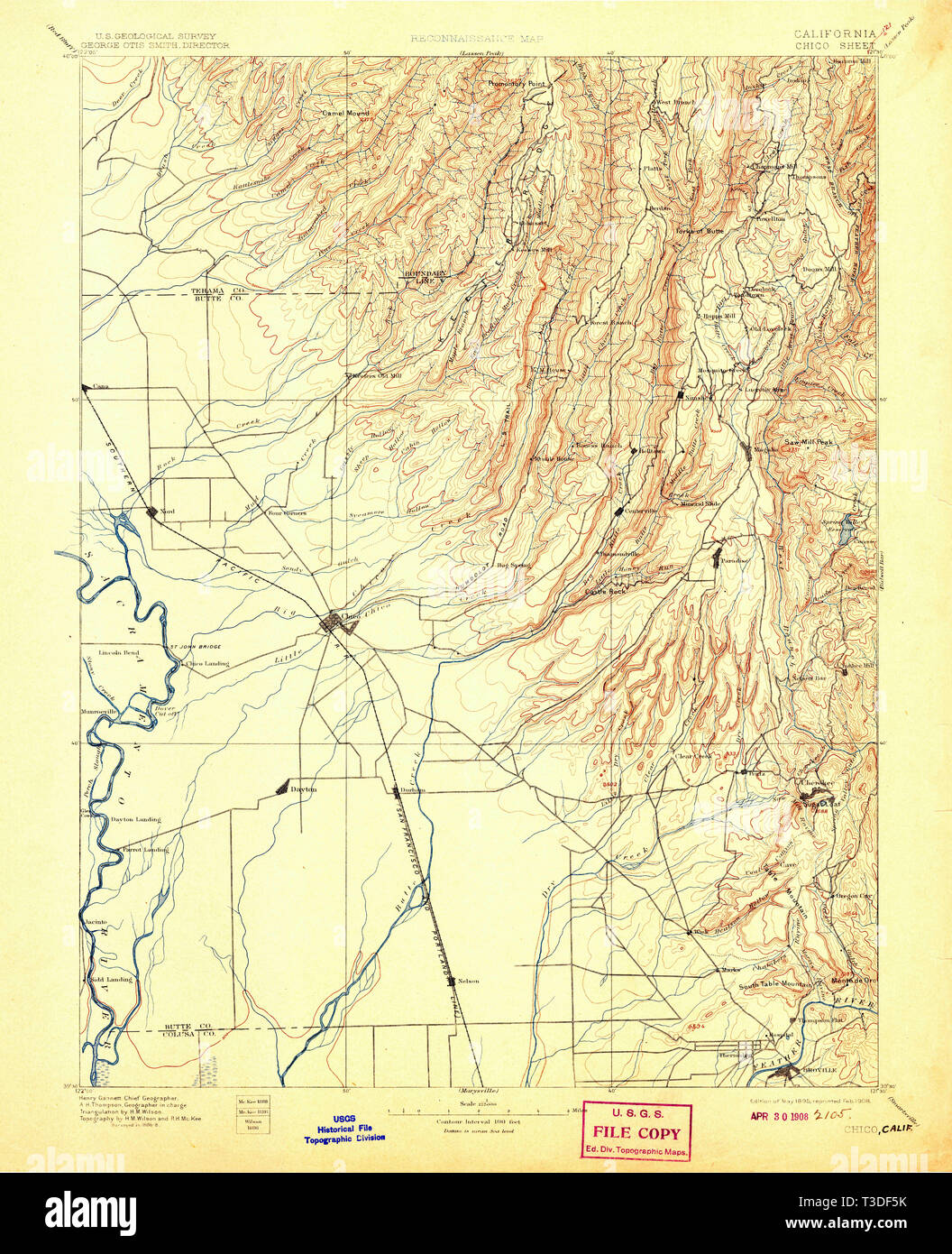 Map of chico hi-res stock photography and images - Alamy