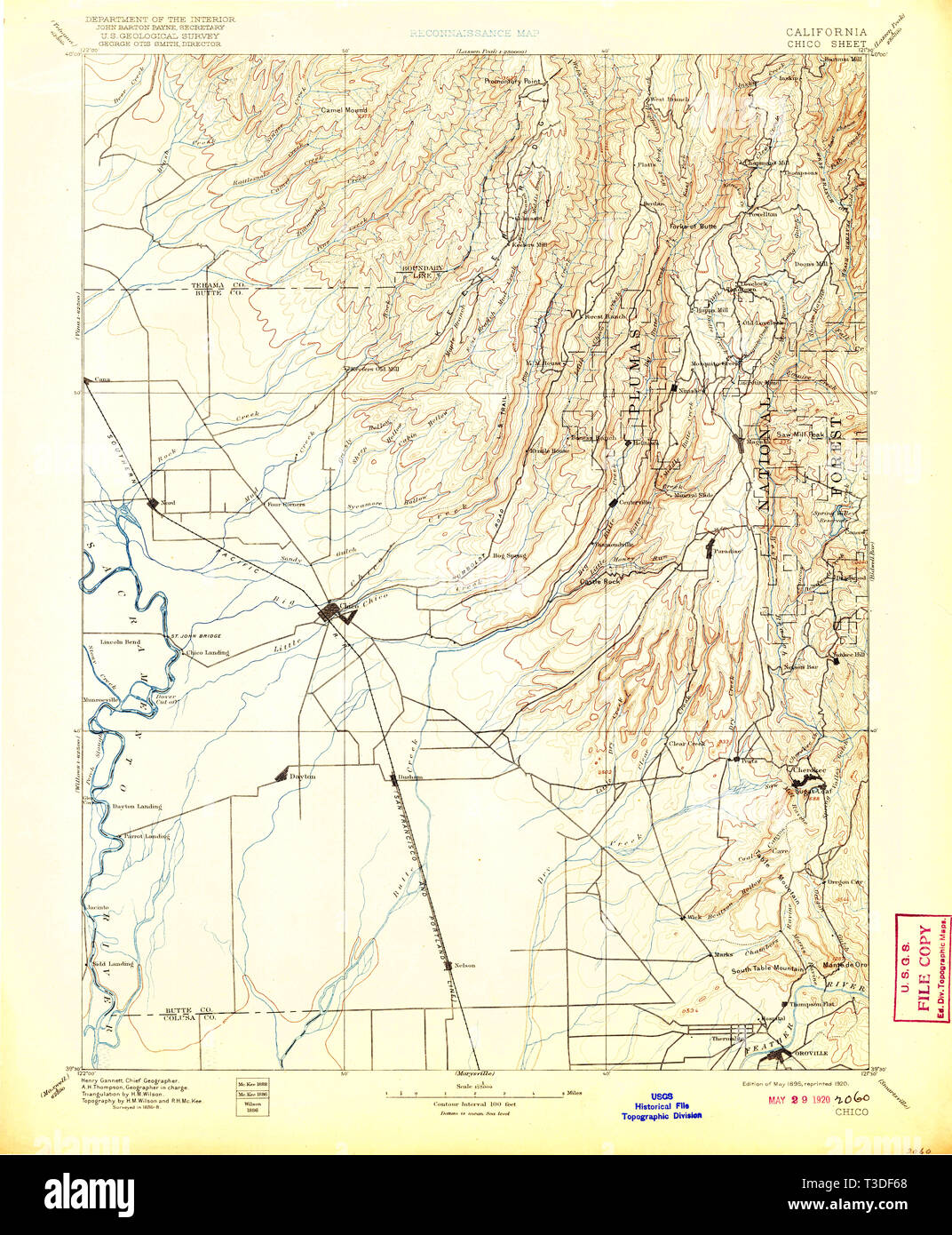 Map of chico hi-res stock photography and images - Alamy