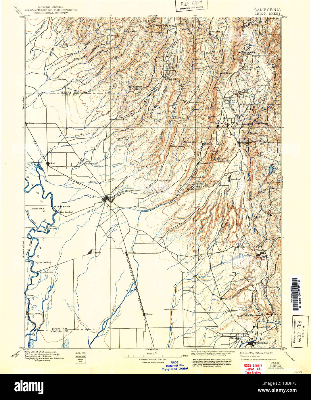 Chico california map hi-res stock photography and images - Alamy