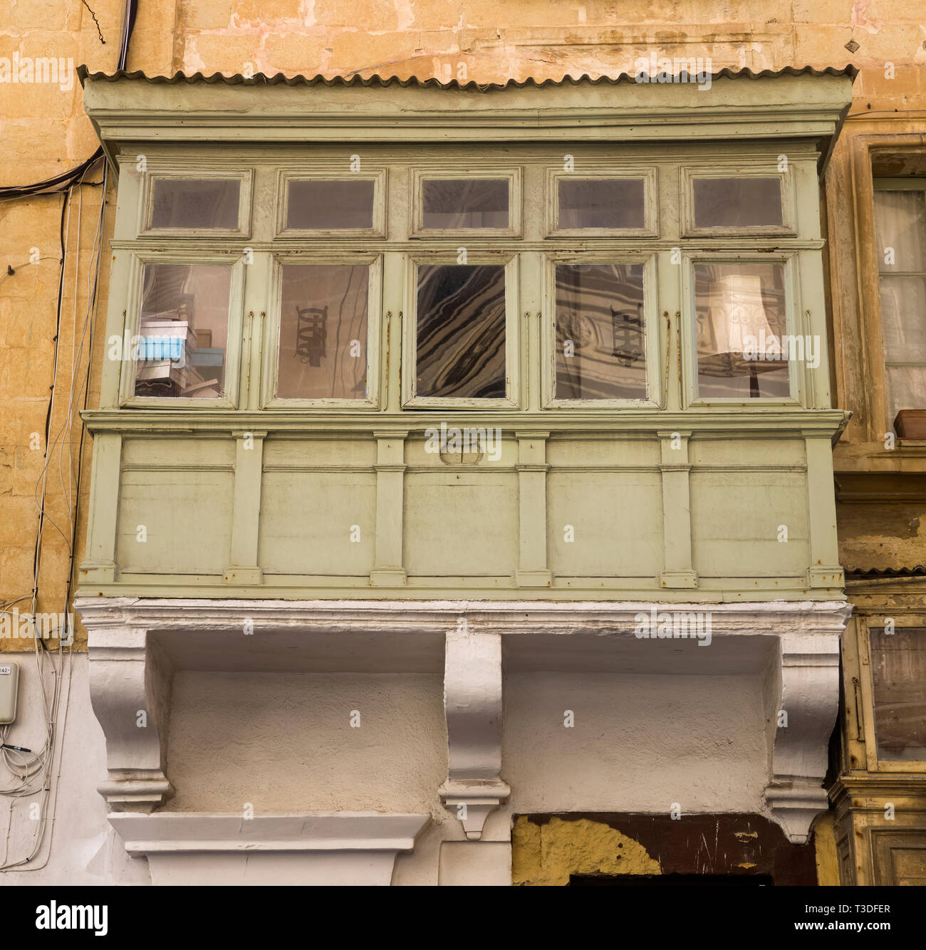 Traditional balcony window on a building from Malta Stock Photo - Alamy