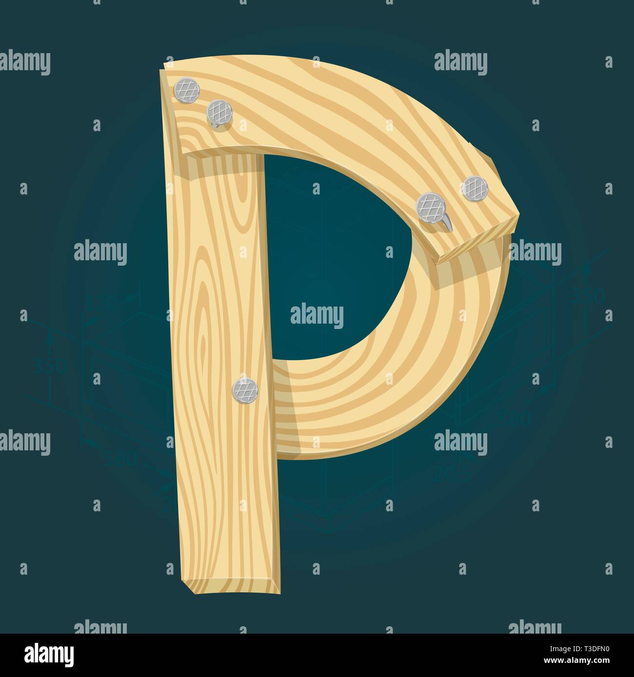 Font from wooden boards, letter P Stock Vector Image & Art - Alamy