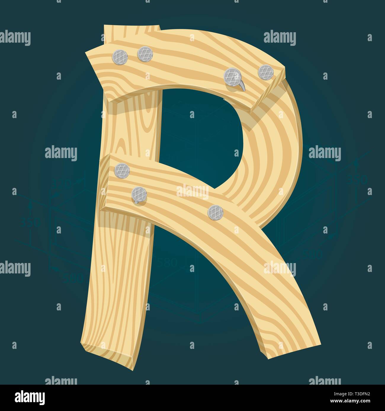 Font from wooden boards, letter R Stock Vector Image & Art - Alamy