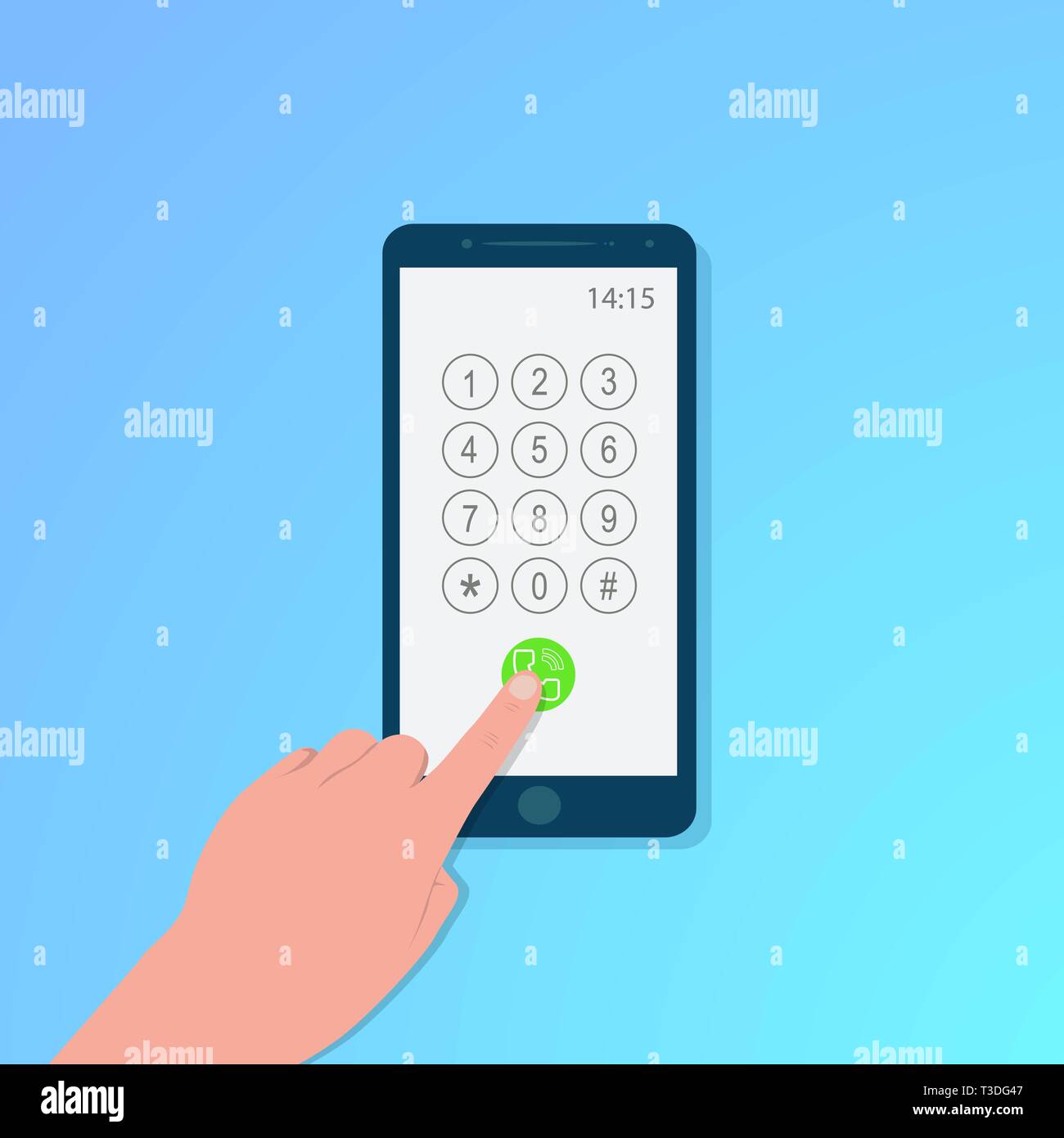 Pad dial with hold button Stock Vector Images - Alamy