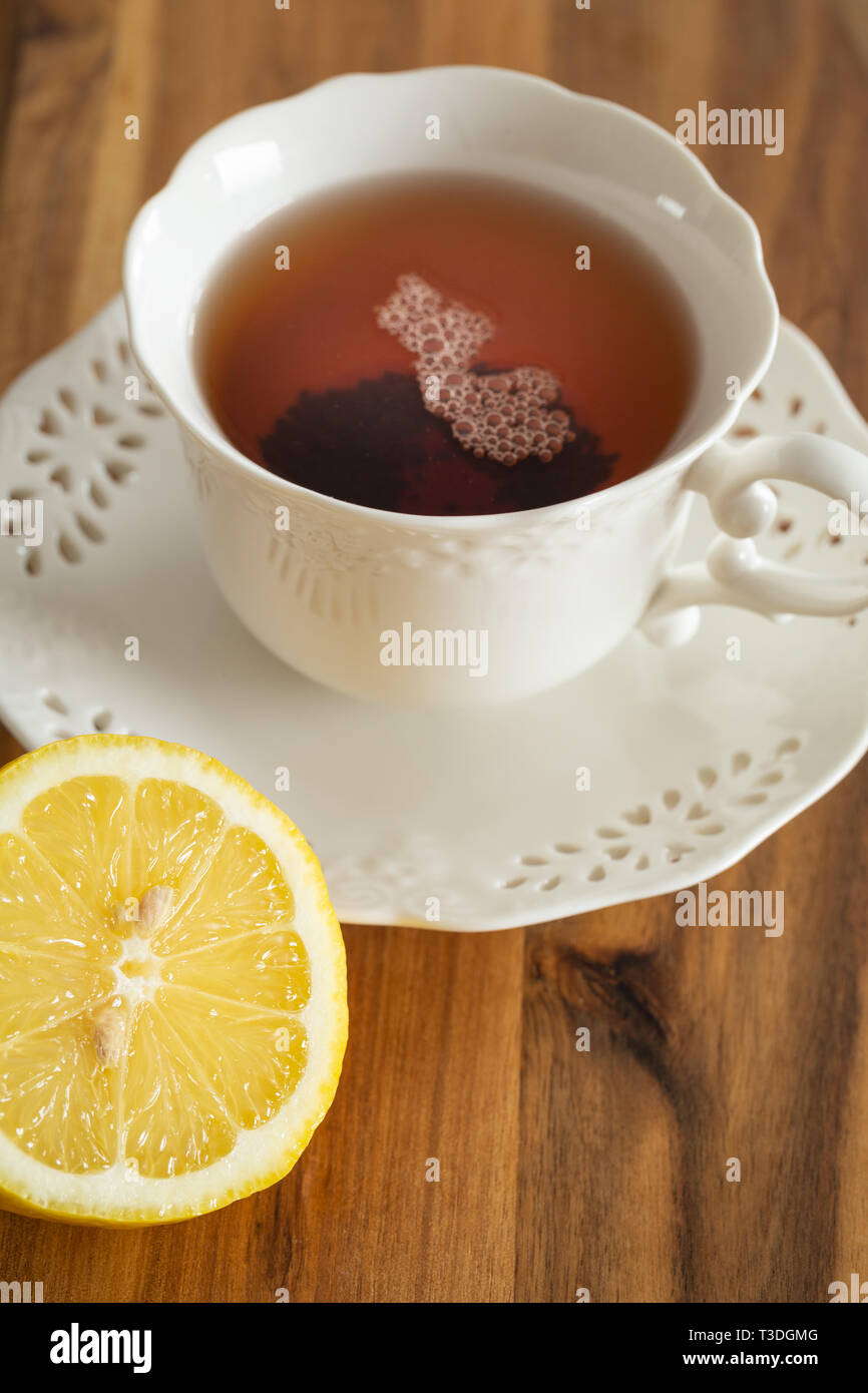tea with lemon, healthy and natural Stock Photo - Alamy
