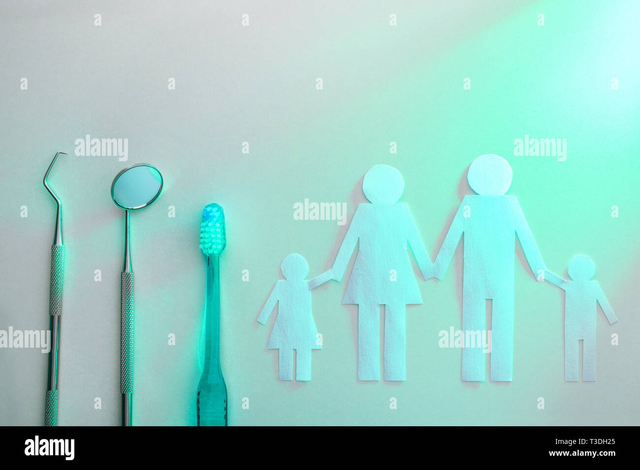 Concept of family dental insurance with representative elements and ...
