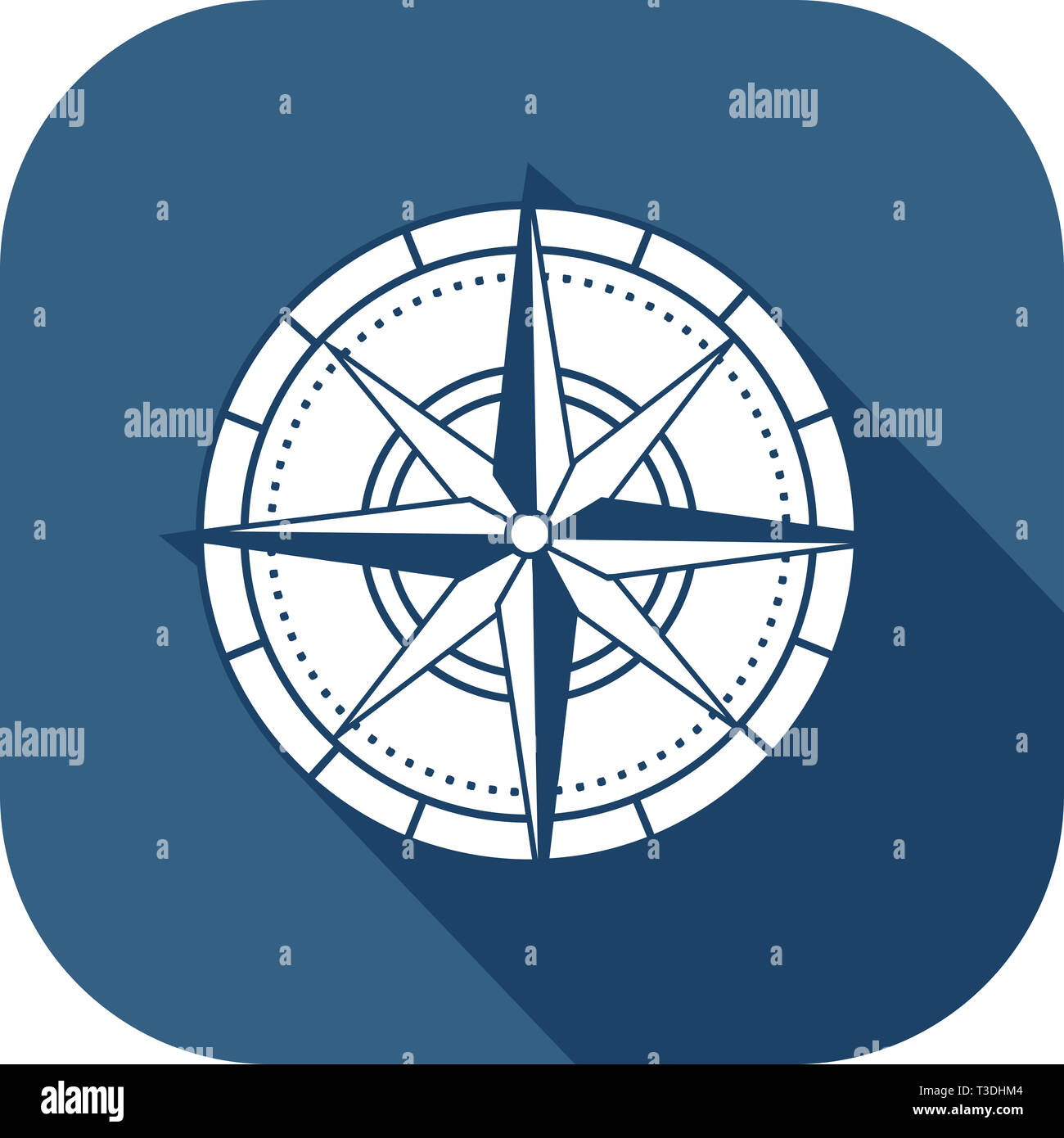 Coloured compass icon in flat design style Stock Photo - Alamy