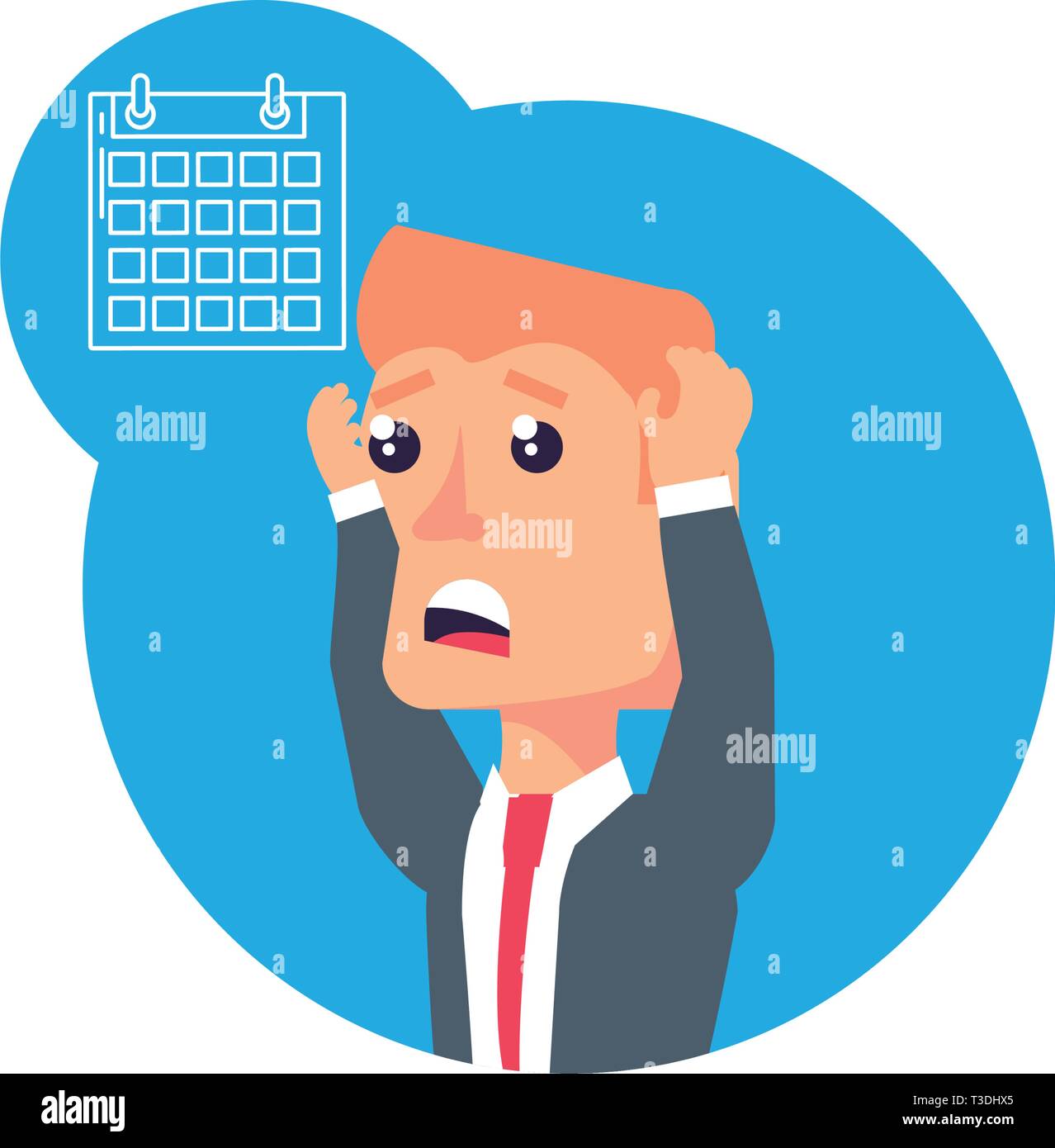 Stressed elegant man in Stock Vector Images - Alamy