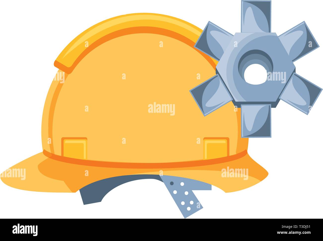 helmet construction protection with gear vector illustration design ...