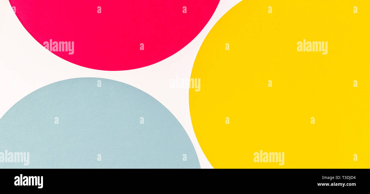 Abstract color paper background. Pastel blue, yelllow and red color ...