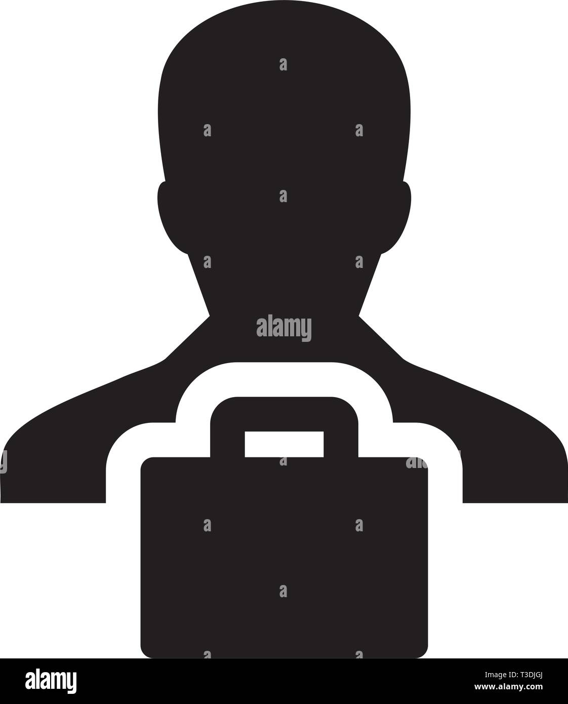 Shopping bag icon vector male person profile avatar with retail symbol ...