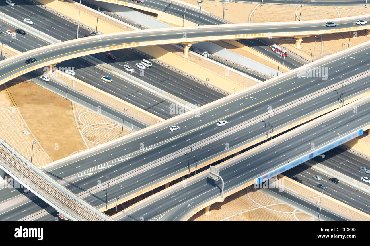 Aerial view of road intersections Stock Photo - Alamy