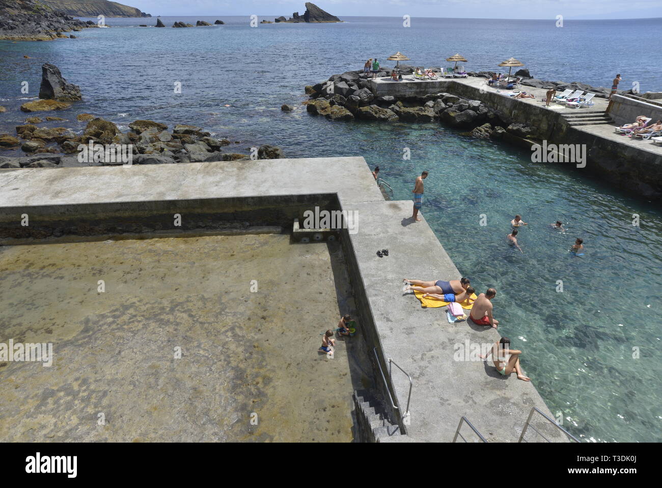 Carapacho spa in Graciosa Island in the Azores, Portugal Stock Photo ...