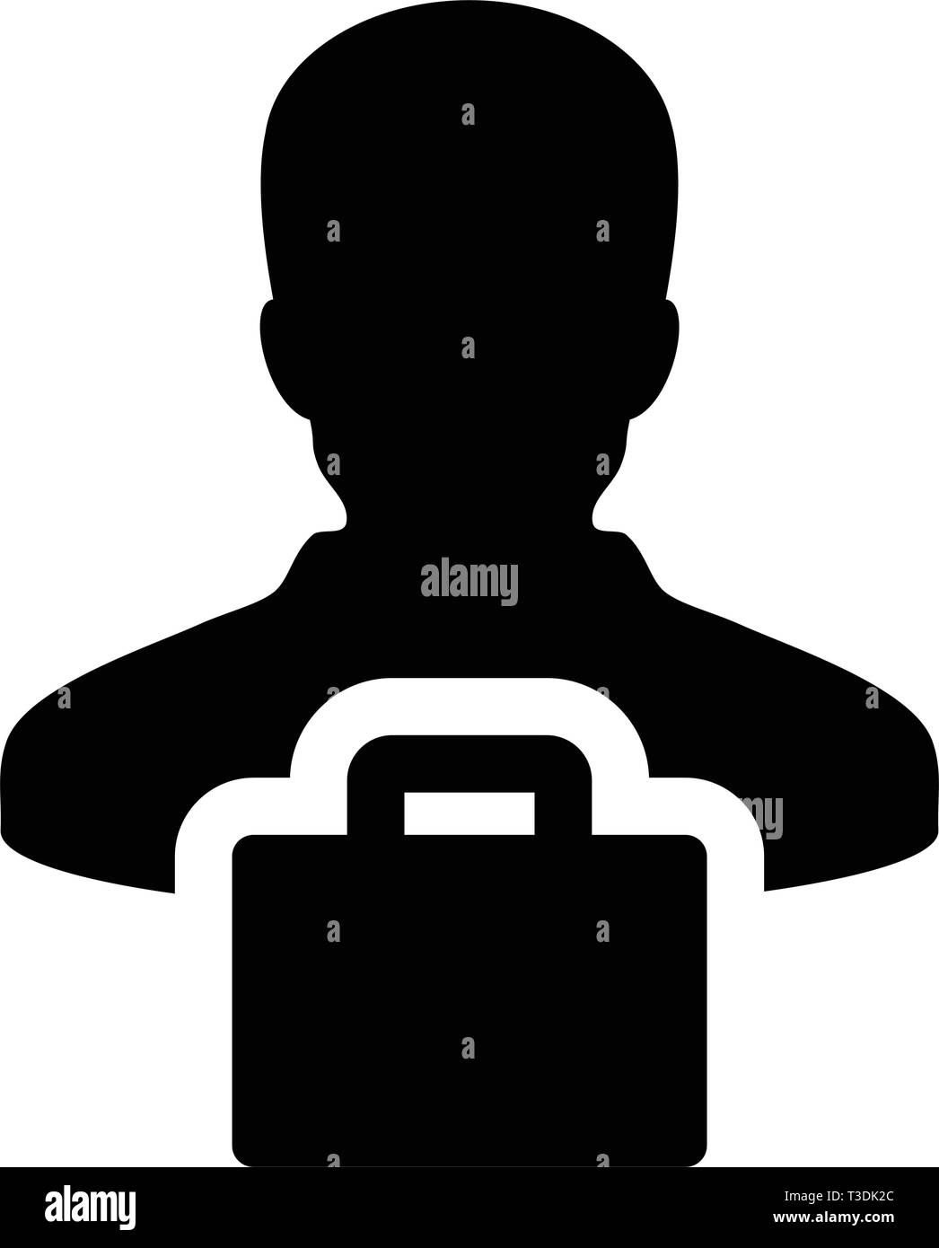 Shop icon vector male person profile avatar with shopping bag symbol ...
