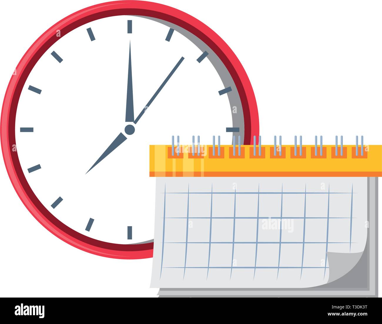 Traditional clock calendar design Stock Vector Images - Alamy