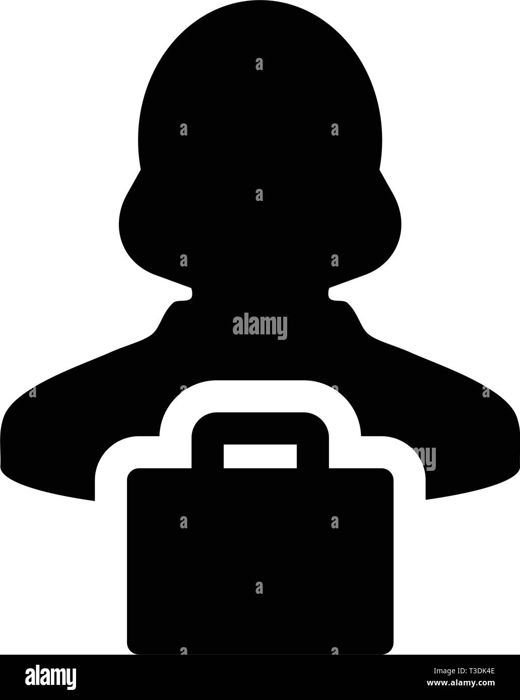 Shopping icon vector female person profile avatar with bag symbol for ...