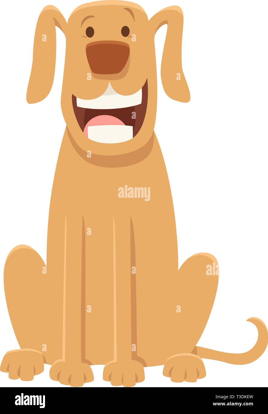 Cartoon Illustration of Happy Large Dog or Great Dane Animal Character ...