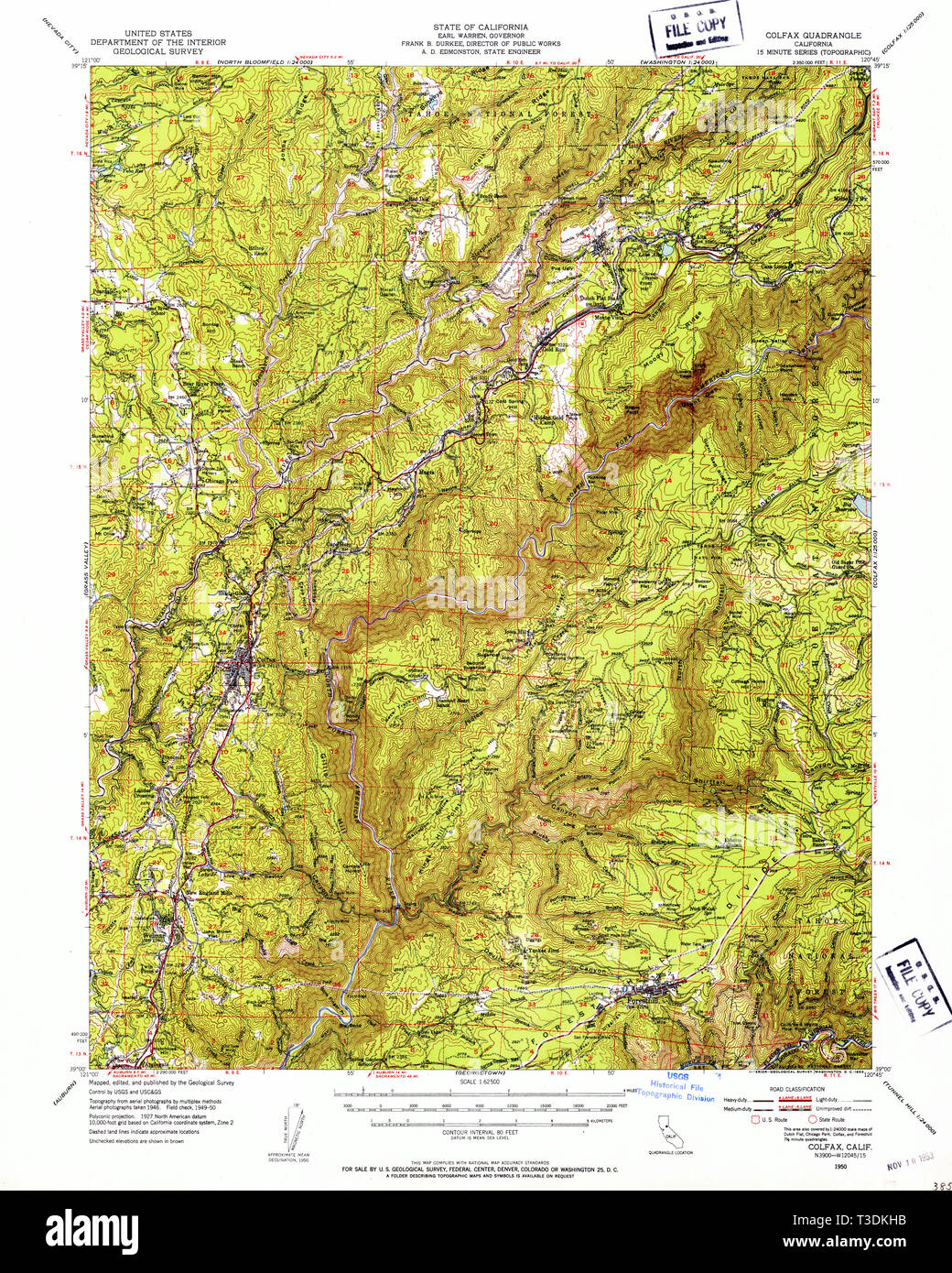 Map of colfax hi-res stock photography and images - Alamy