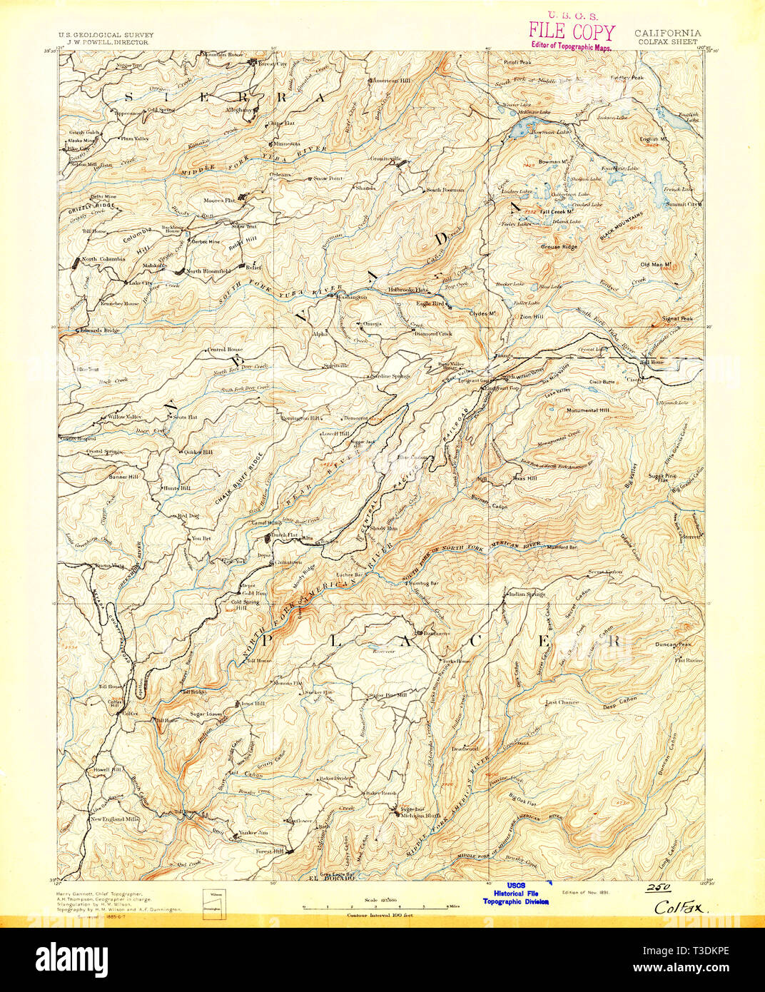 Map of colfax hi-res stock photography and images - Alamy