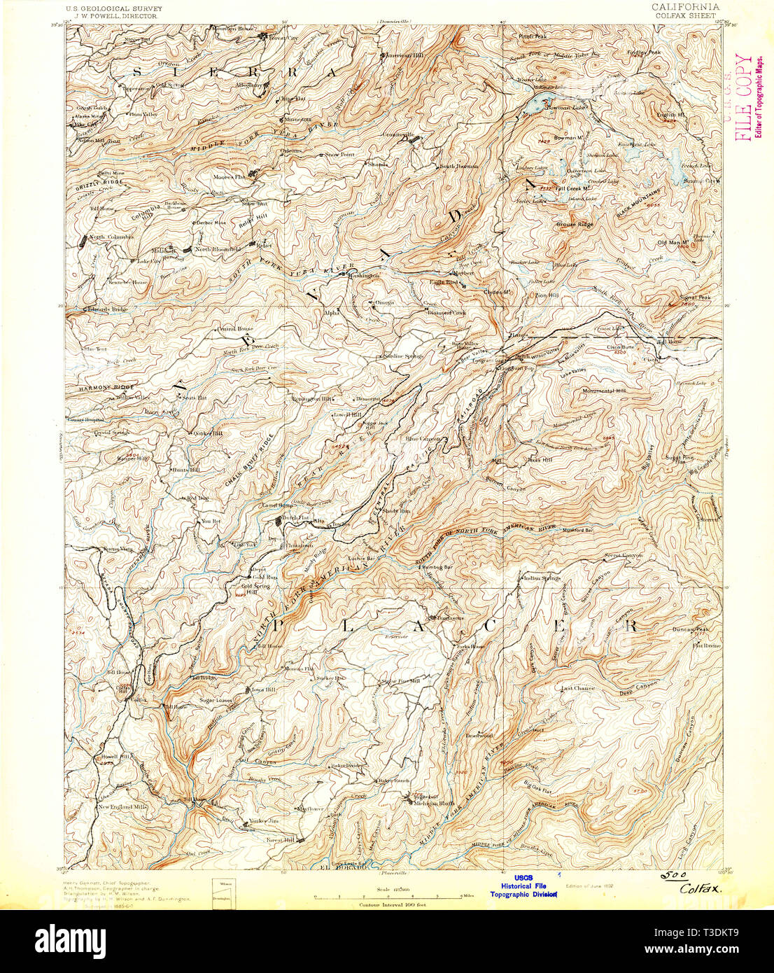 Map of colfax hi-res stock photography and images - Alamy