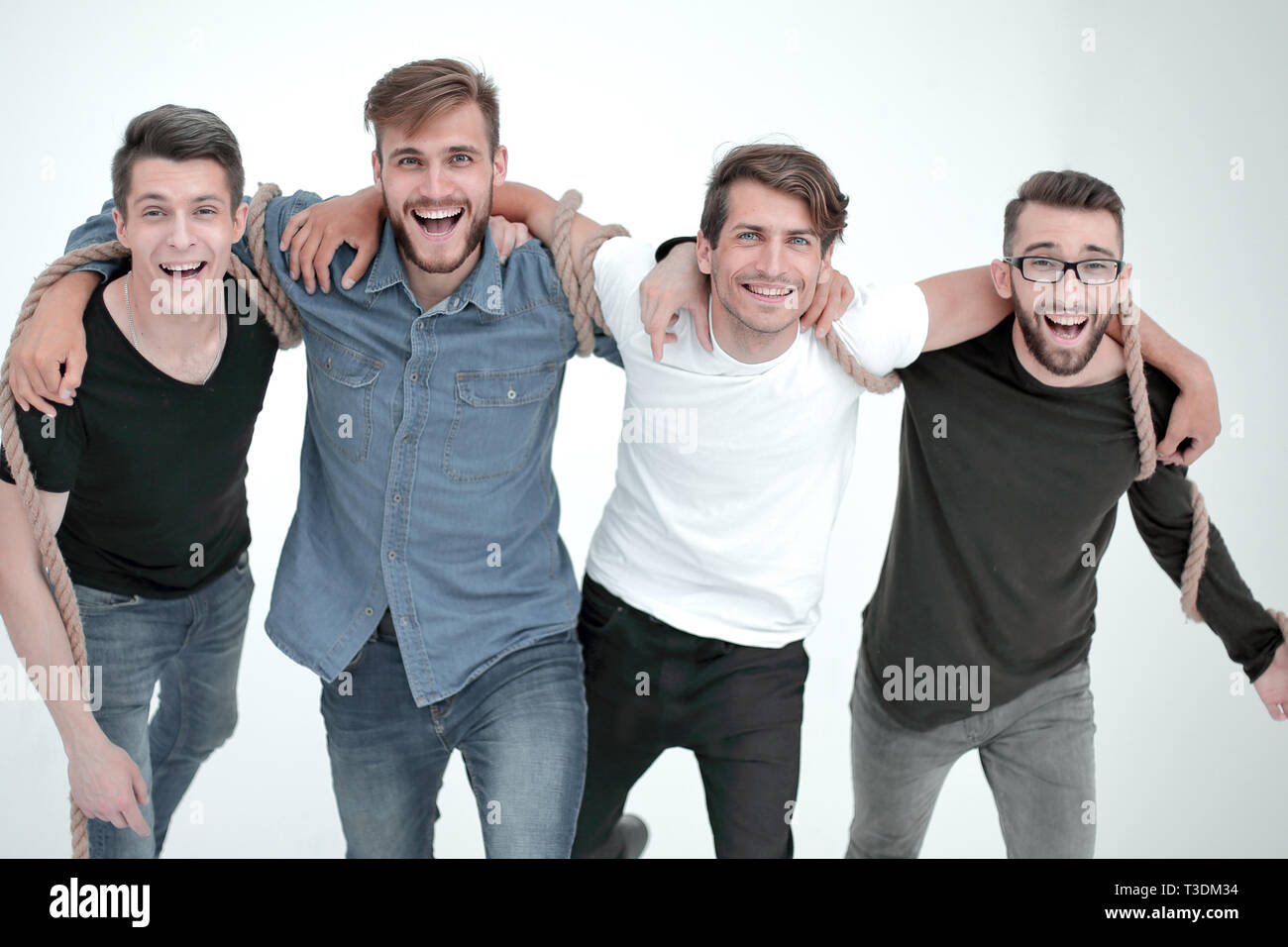 team of trusted friends .the concept of friendship Stock Photo - Alamy