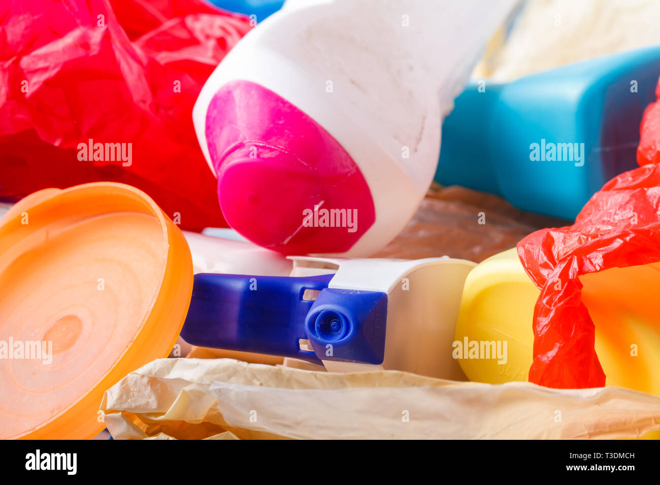 plastic bottle in recycle bin,waste management concept Stock Photo - Alamy