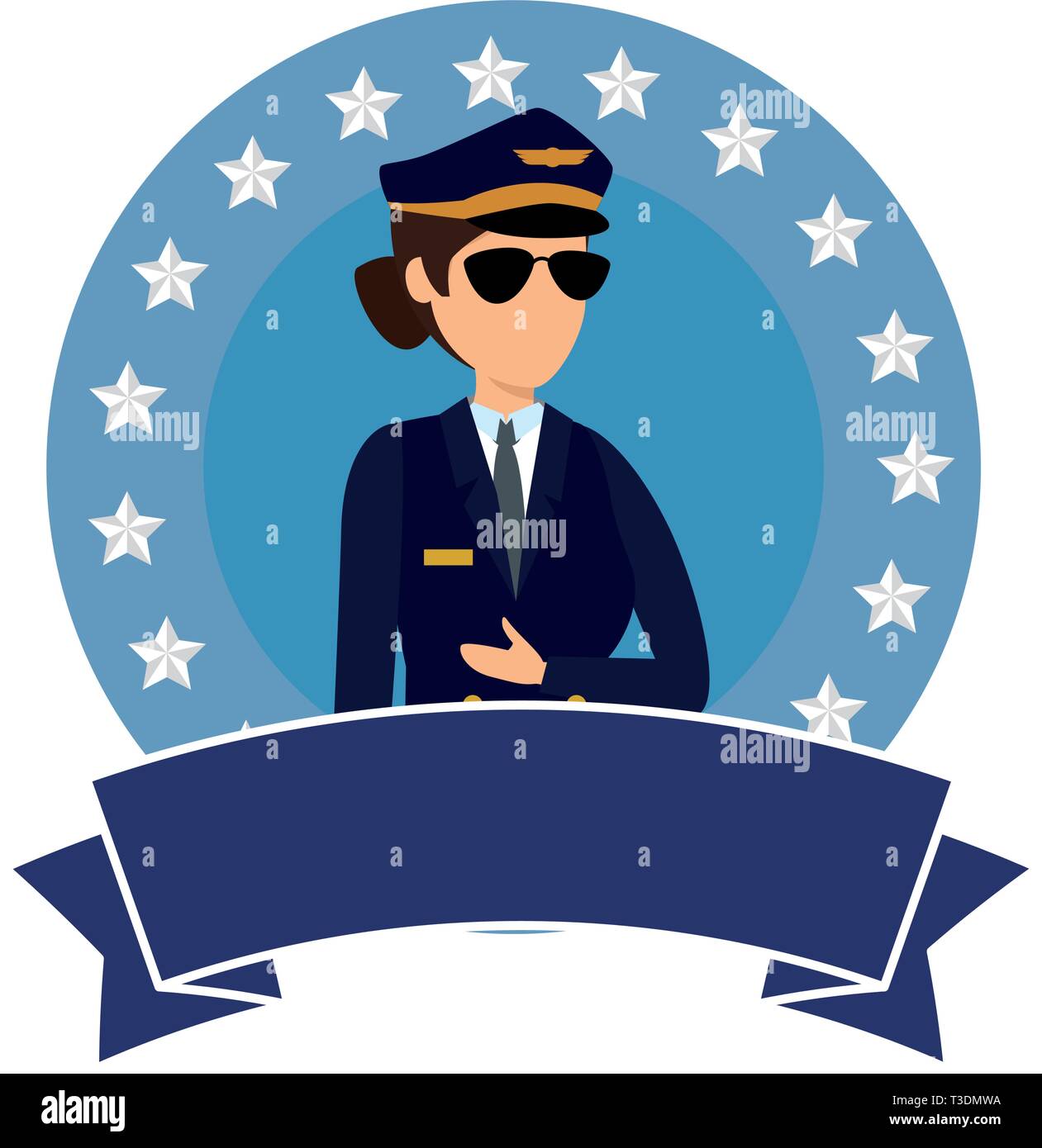 female aviation pilot avatar character Stock Vector Image & Art - Alamy