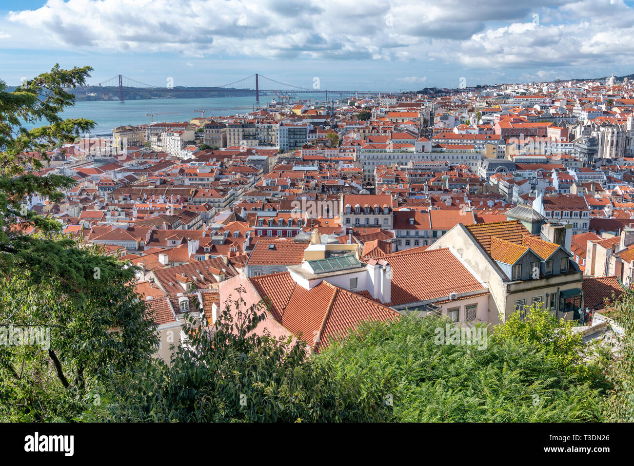 Aerial view of Lisbon skyline on a sunny day, Portugal Stock Photo - Alamy