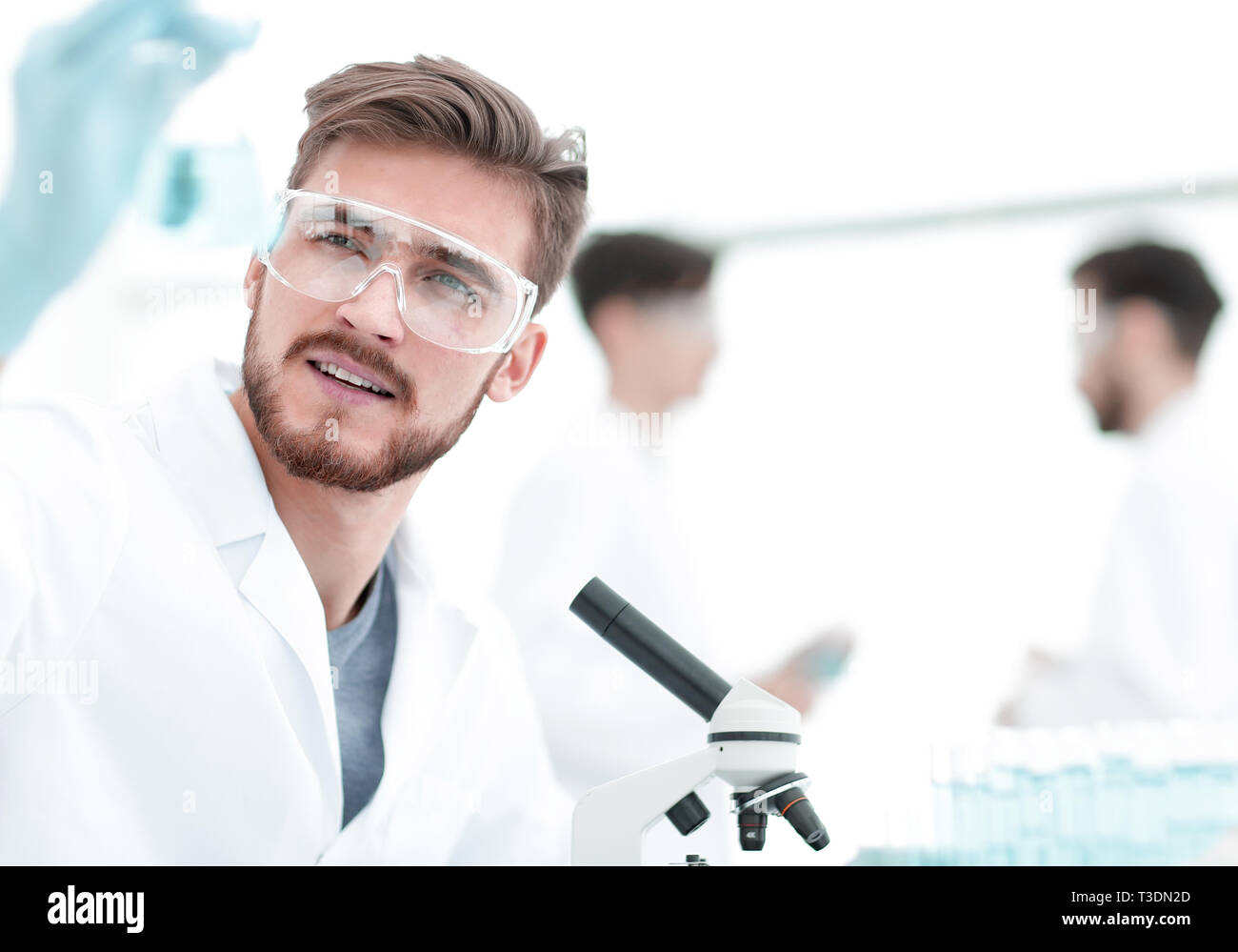 closeup.a scientist doing experiments in the laboratory Stock Photo - Alamy