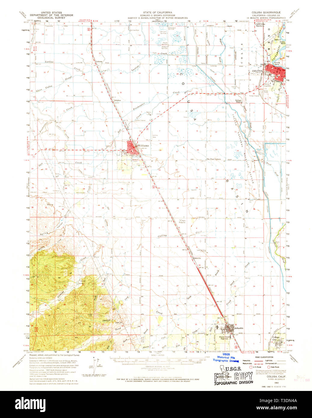 Colusa map hi-res stock photography and images - Alamy