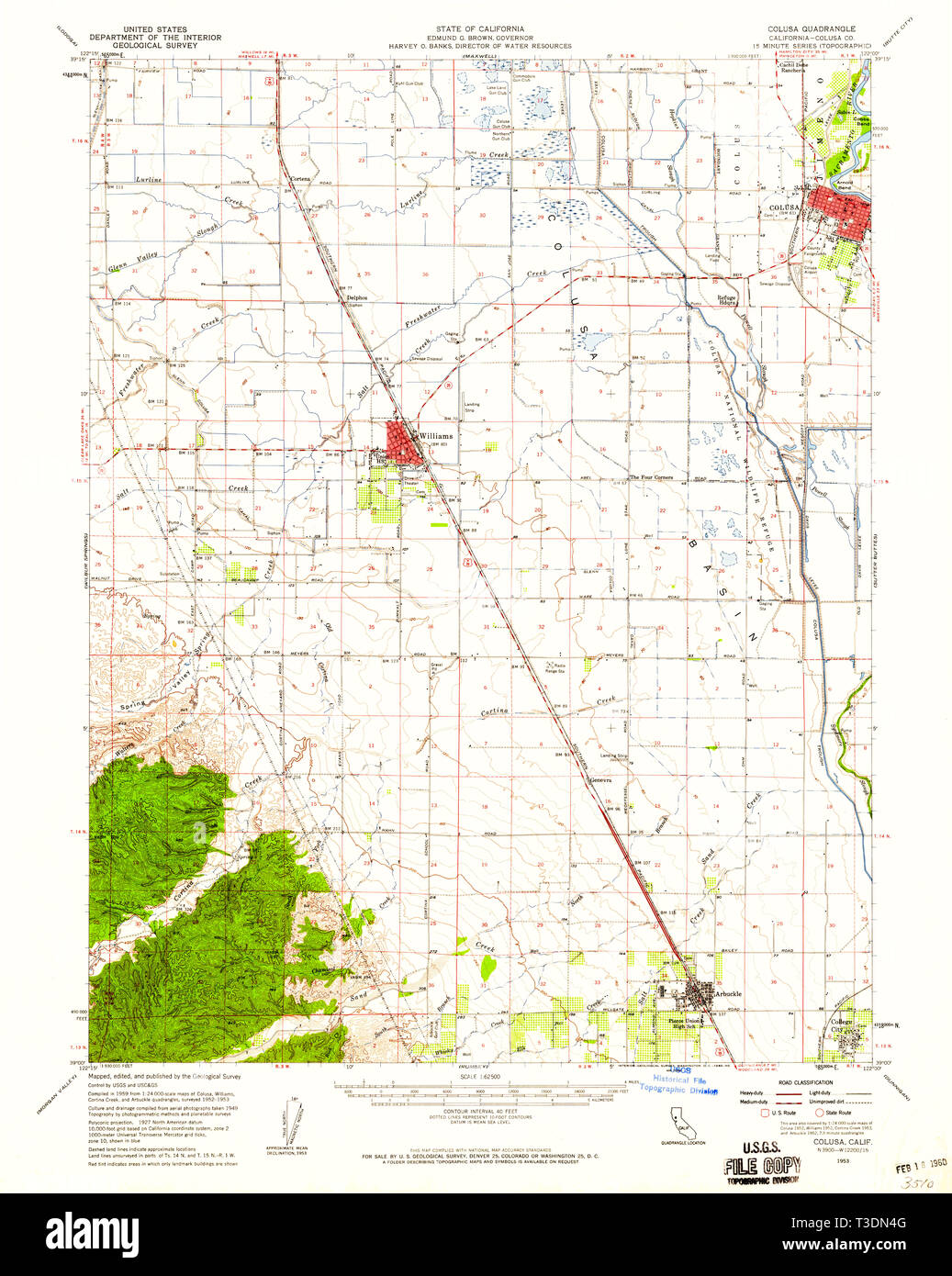 Colusa map hi-res stock photography and images - Alamy