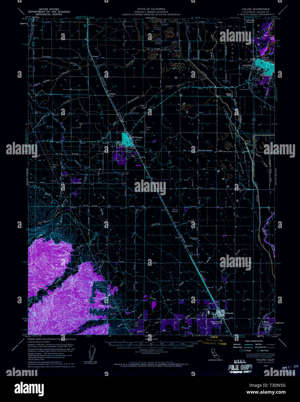 Colusa map hi-res stock photography and images - Alamy