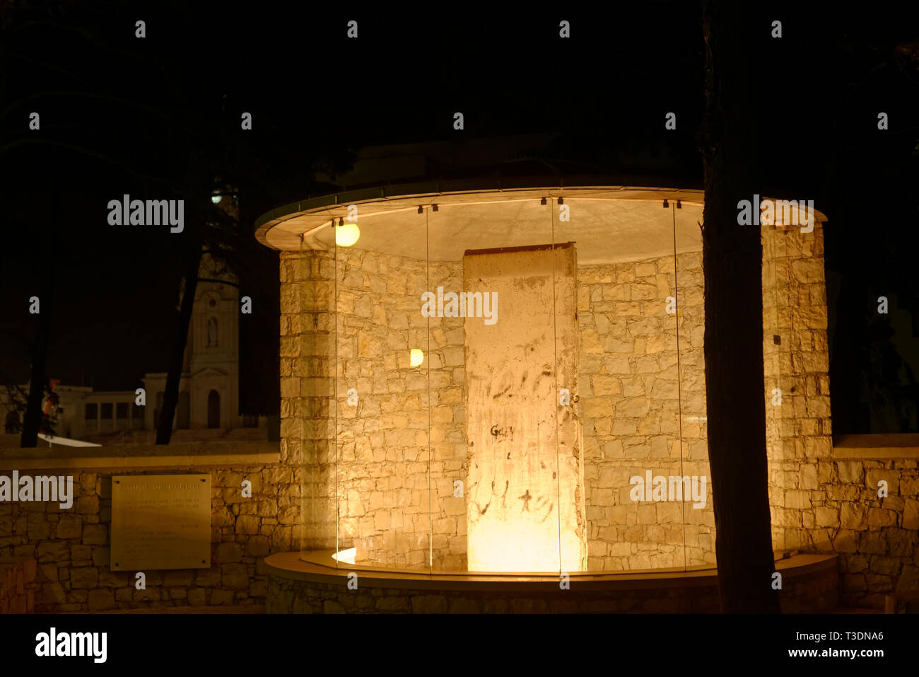 a block of the Berlin Wall in the Sanctuary of Our Lady of Fatima ...