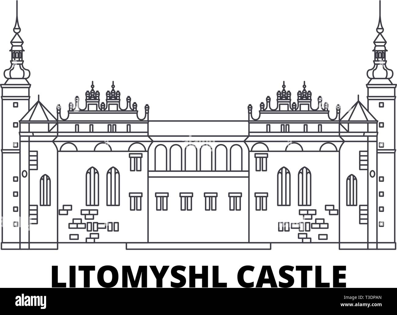 Historic architecture castle square Stock Vector Images - Alamy