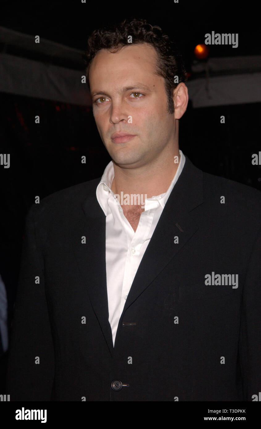LOS ANGELES, CA. October 30, 2001: Actor VINCE VAUGHN at the world ...