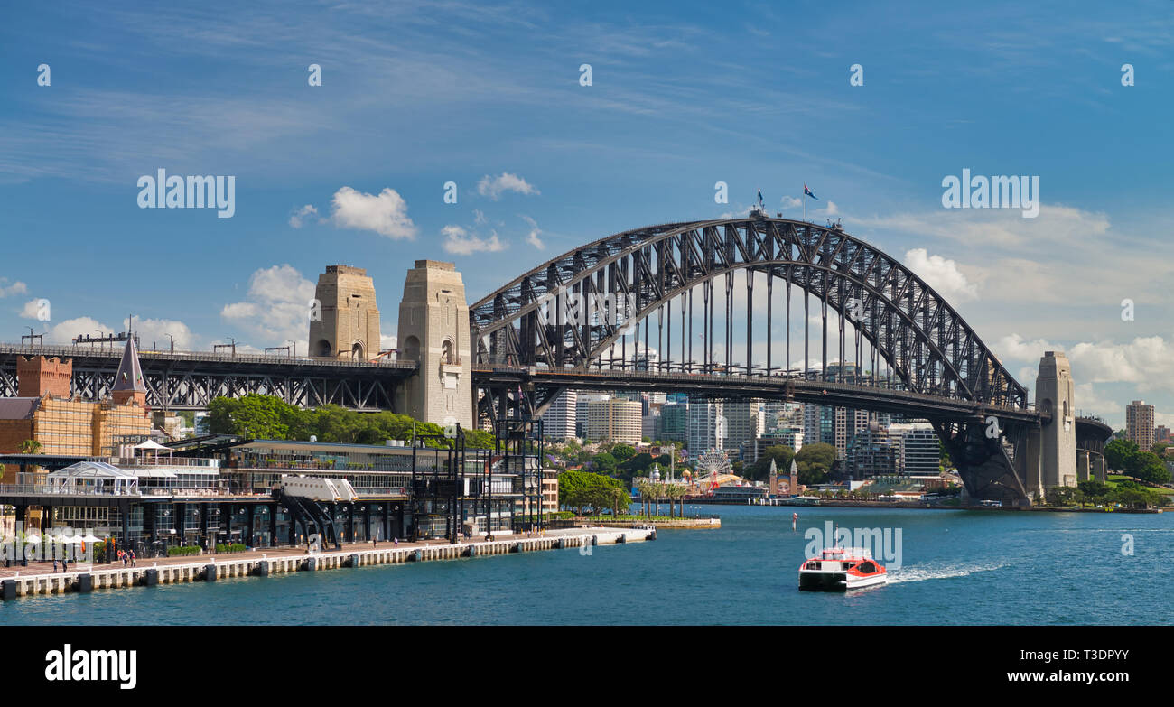 Aerial shot historic harbor bridge hi-res stock photography and images ...