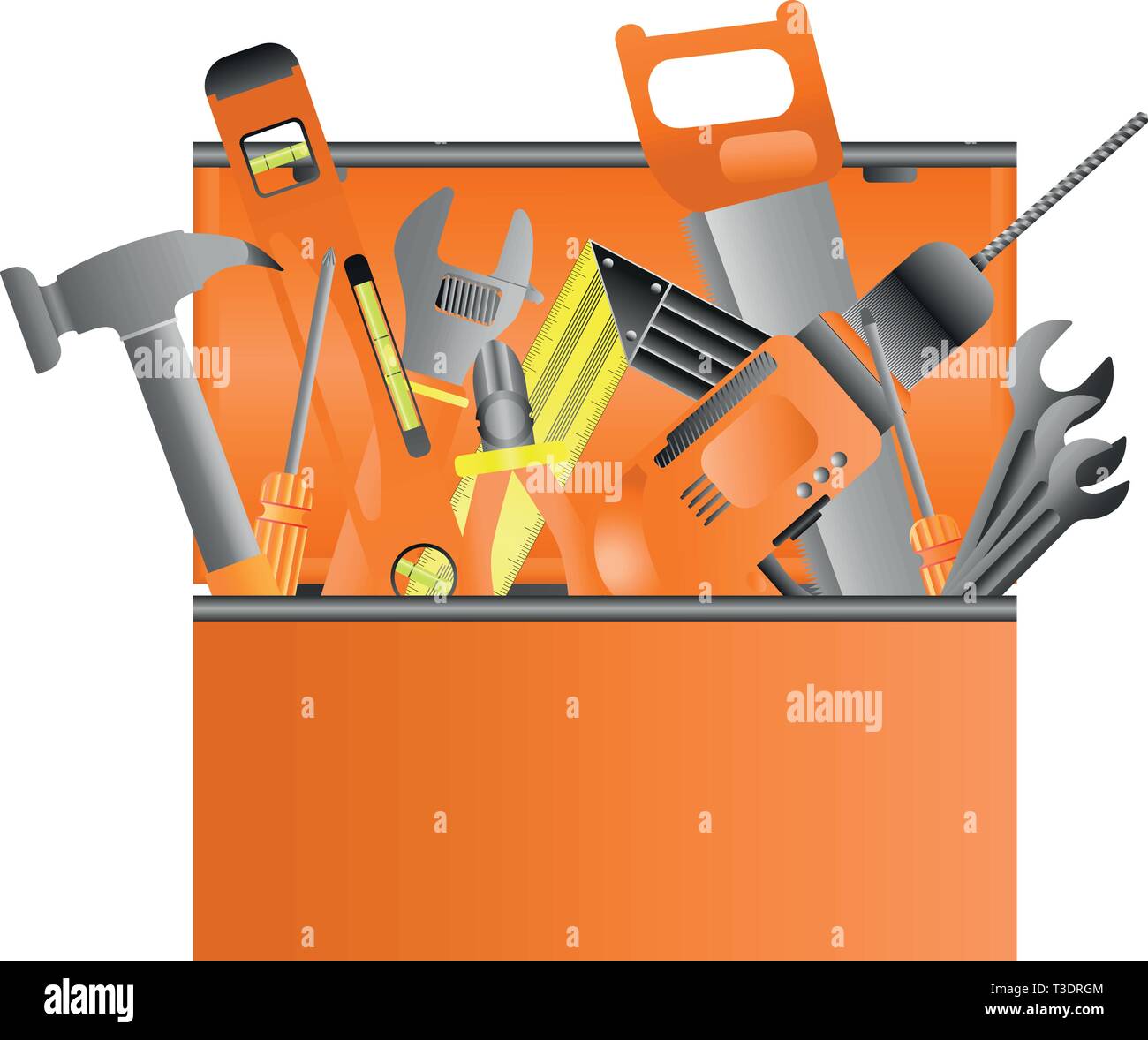 Vector Toolbox with hand tools Stock Vector Image & Art - Alamy