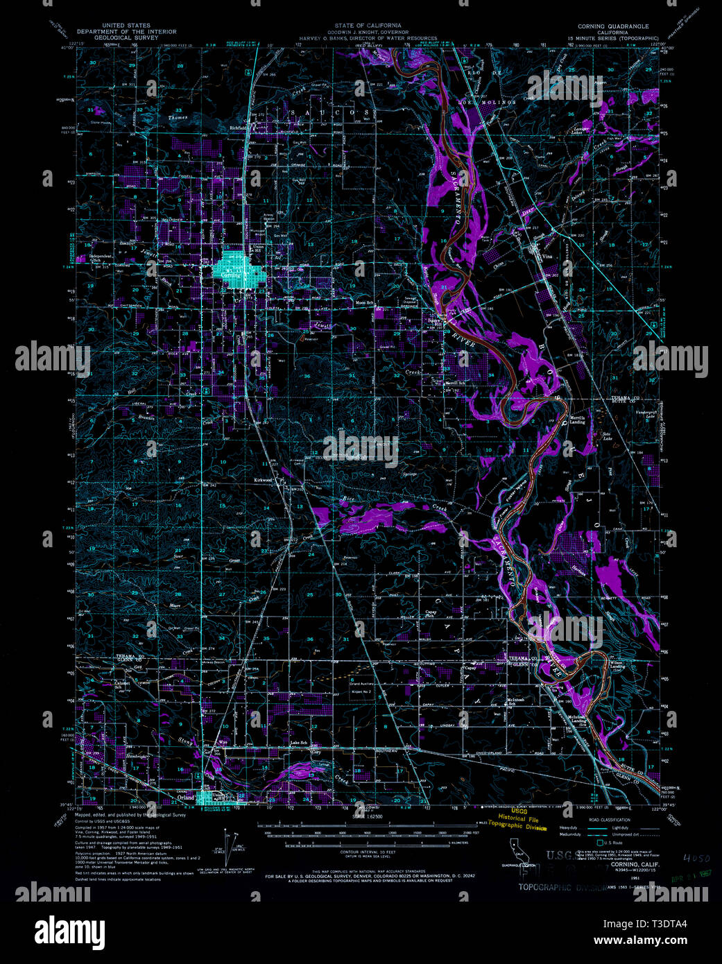 Corning california map hi-res stock photography and images - Alamy